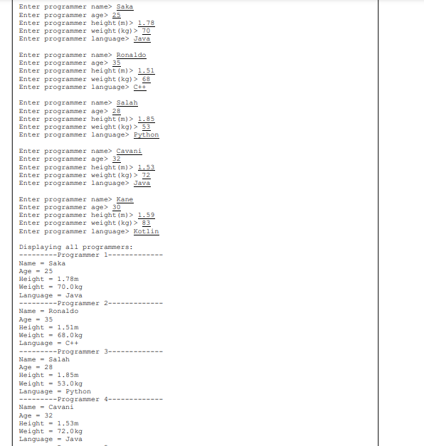 Solved 3. The following table shows the data of five | Chegg.com
