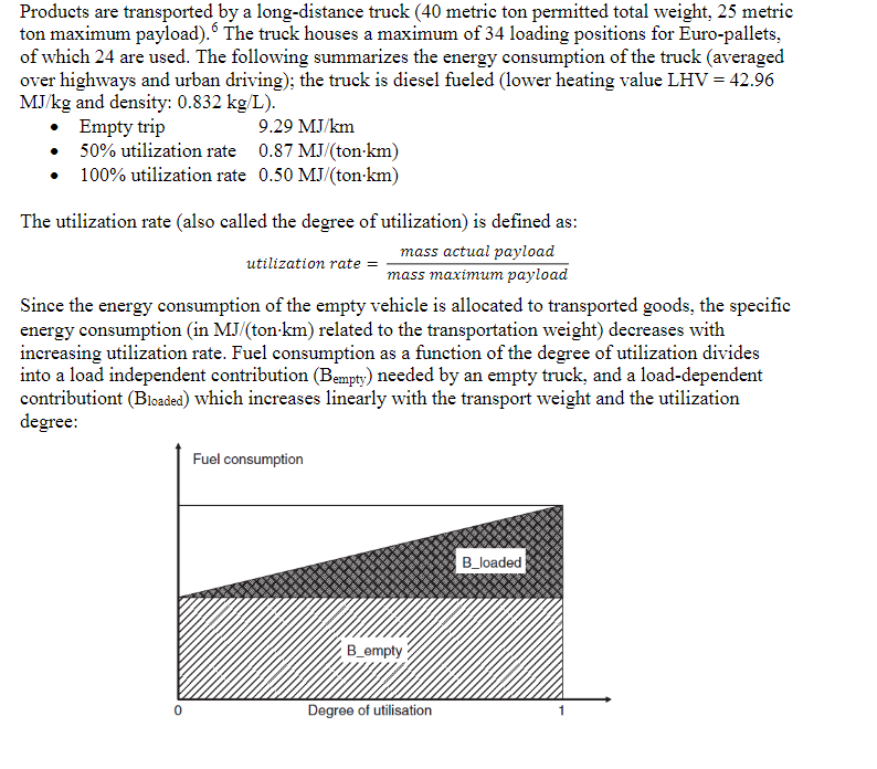 over highways and urban driving); the truck is diesel | Chegg.com