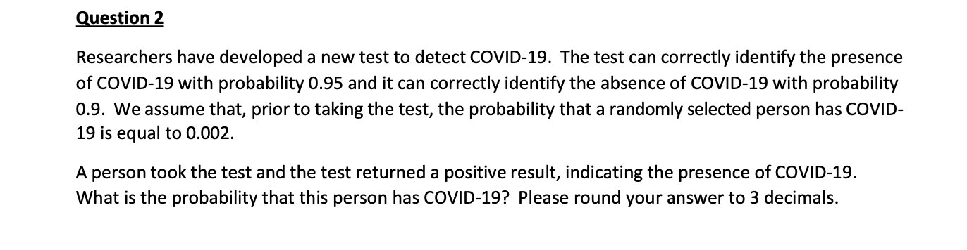 Solved Researchers have developed a new test to detect | Chegg.com
