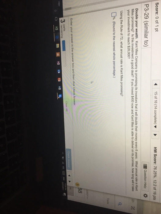 Solved Double your wealth Kant Miss Company is promising its | Chegg.com