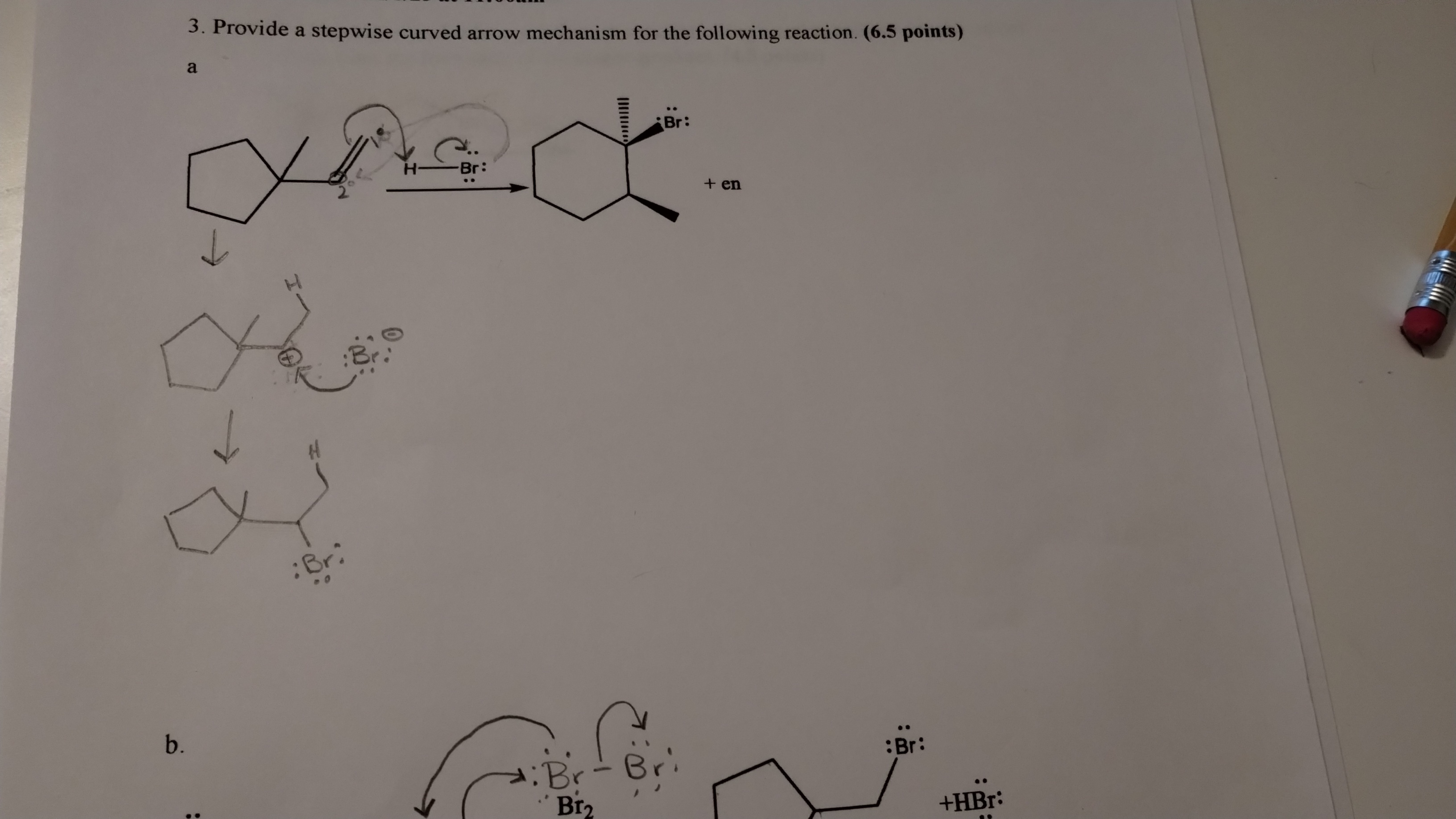 Solved 3. Provide a stepwise curved arrow mechanism for the | Chegg.com