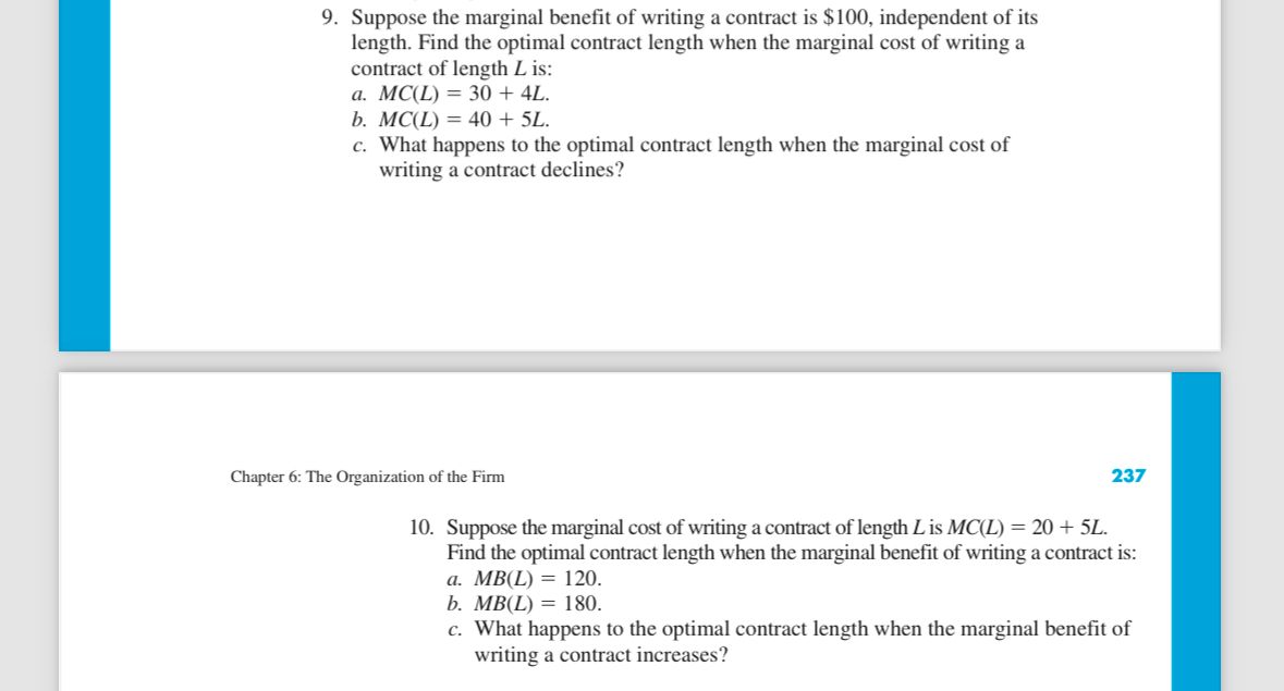 Solved Suppose the marginal benefit of writing a contract is | Chegg.com