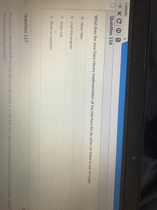 Solved In the interface Listintérface, the method public | Chegg.com