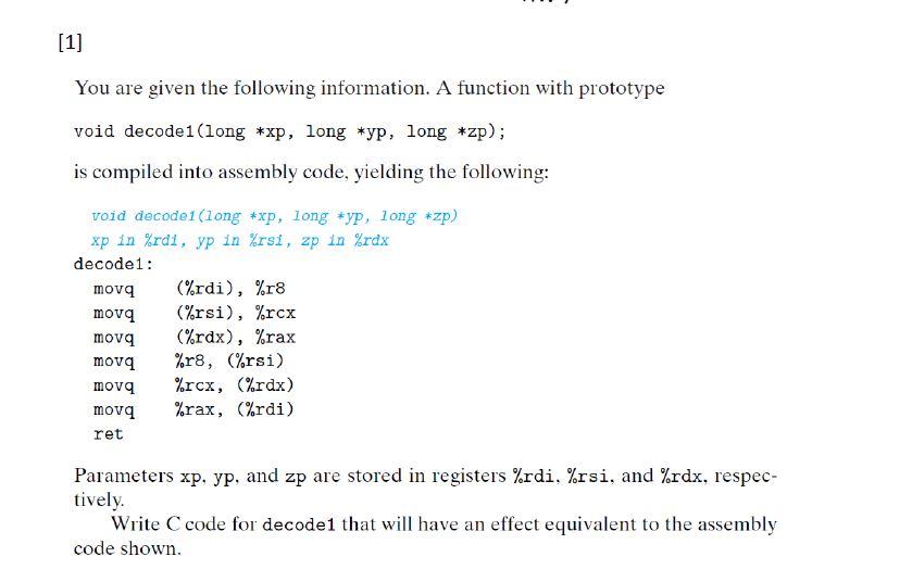 Solved You are given the following information. A function | Chegg.com