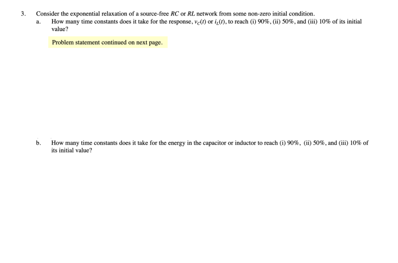 Solved 3. Consider the exponential relaxation of a | Chegg.com