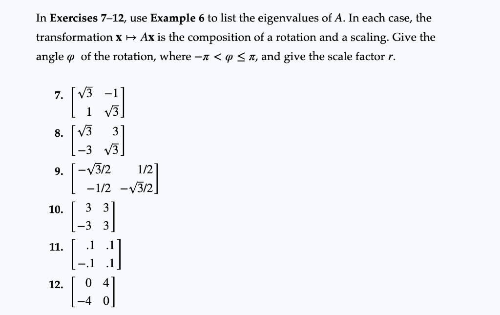 Solved In Exercises 7-12, use Example 6 to list the | Chegg.com