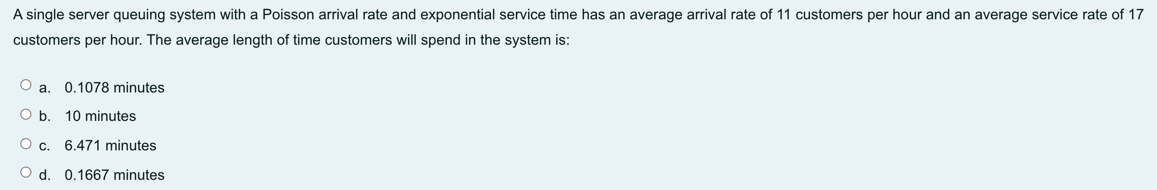 Solved A Single Server Queuing System With A Poisson Arrival 