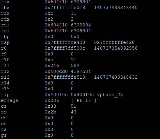 Dump of assembler code for function phase 2: => | Chegg.com