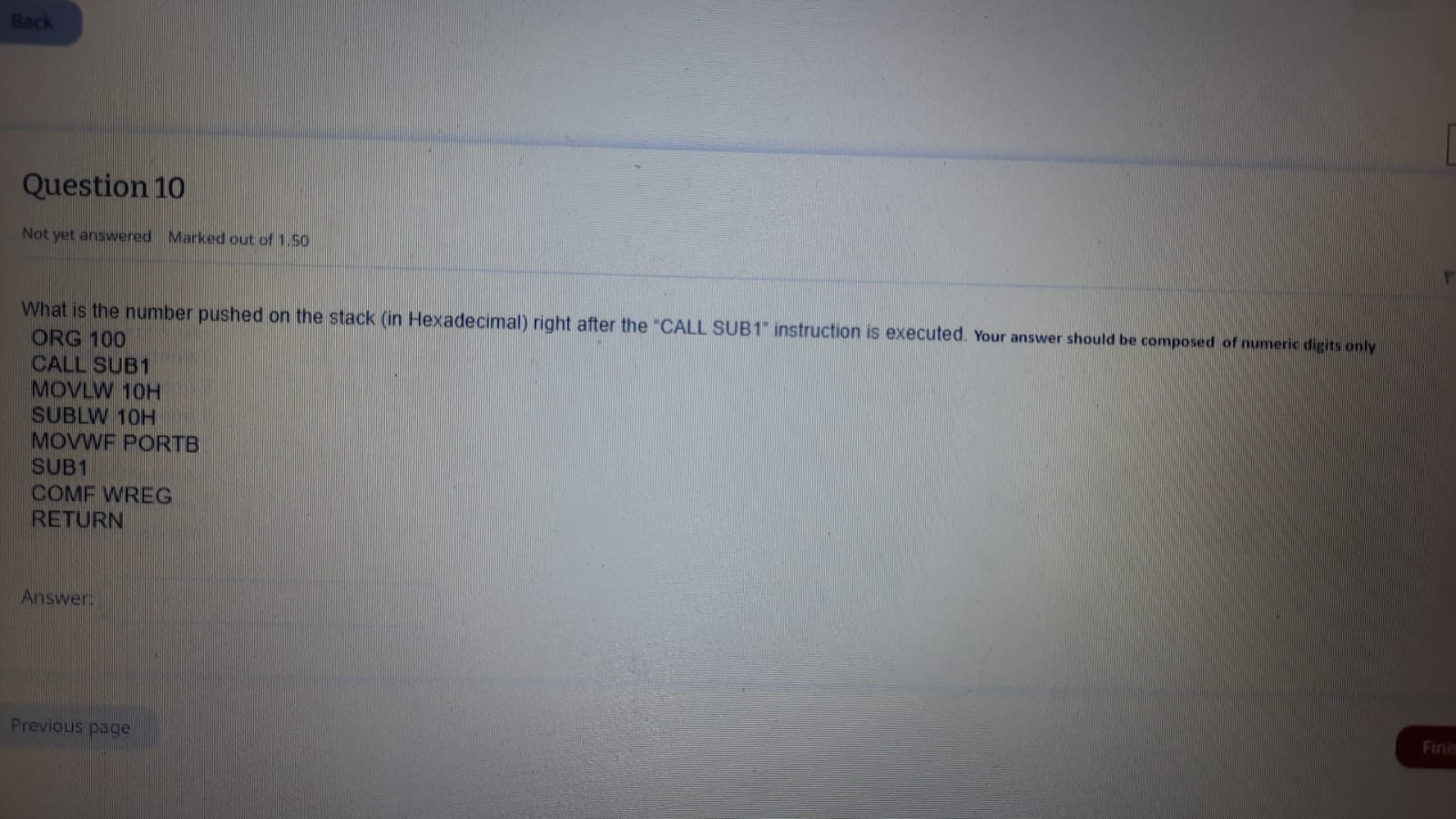 Solved What is the number pushed on the stack (in | Chegg.com