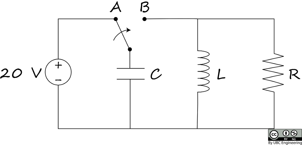 Solved The circuit below depicts a 2nd Order RLC circuit. At | Chegg.com