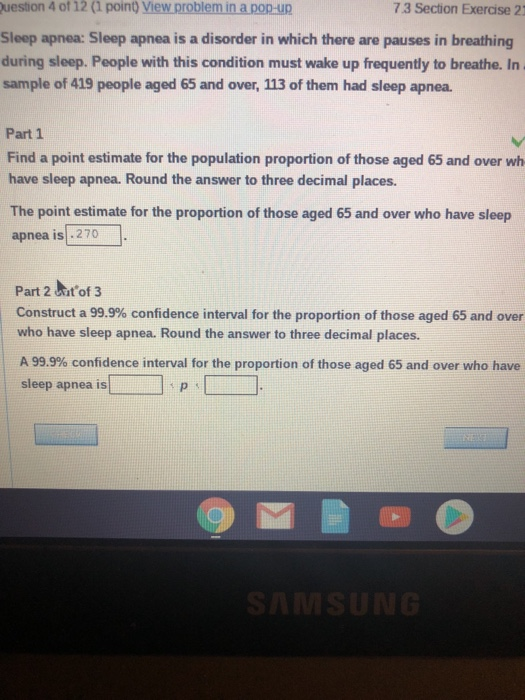 Solved uestion 4 of 12 (1 point View problem in a pop-up 7.3 | Chegg.com