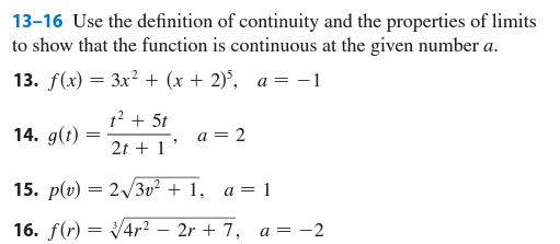Solved 13-16 Use the definition of continuity and the | Chegg.com