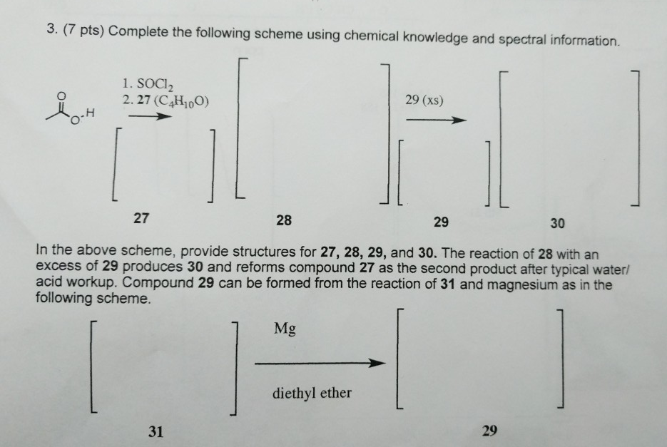 Solved 3. (7 pts) Complete the following scheme using | Chegg.com