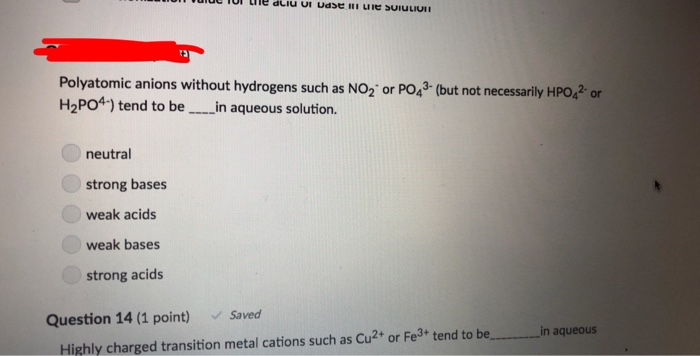 Solved Polyatomic anions without hydrogens such as NO2 or | Chegg.com