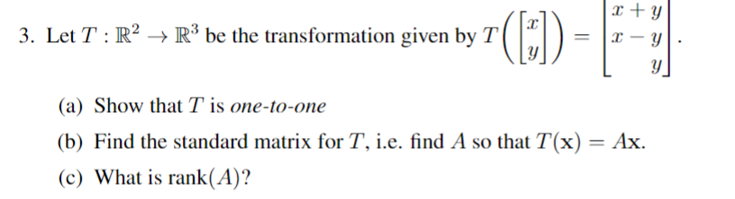 Solved 3. Let T:R2→R3 be the transformation given by | Chegg.com