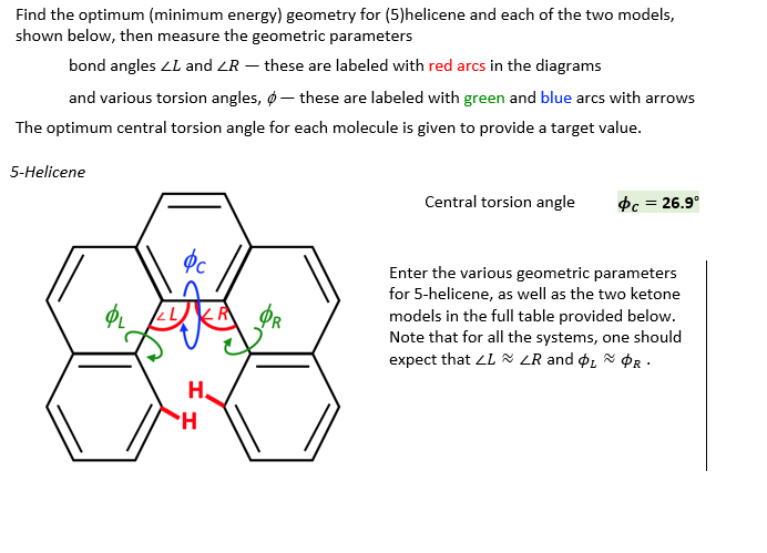 Find the optimum (minimum energy) geometry for | Chegg.com