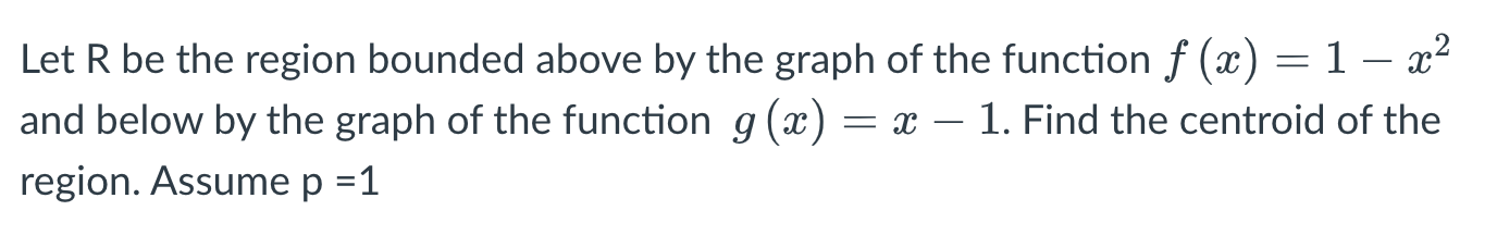 Solved Let R be the region bounded above by the graph of the | Chegg.com