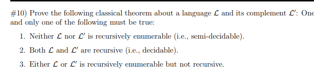 Solved #10) Prove the following classical theorem about a | Chegg.com