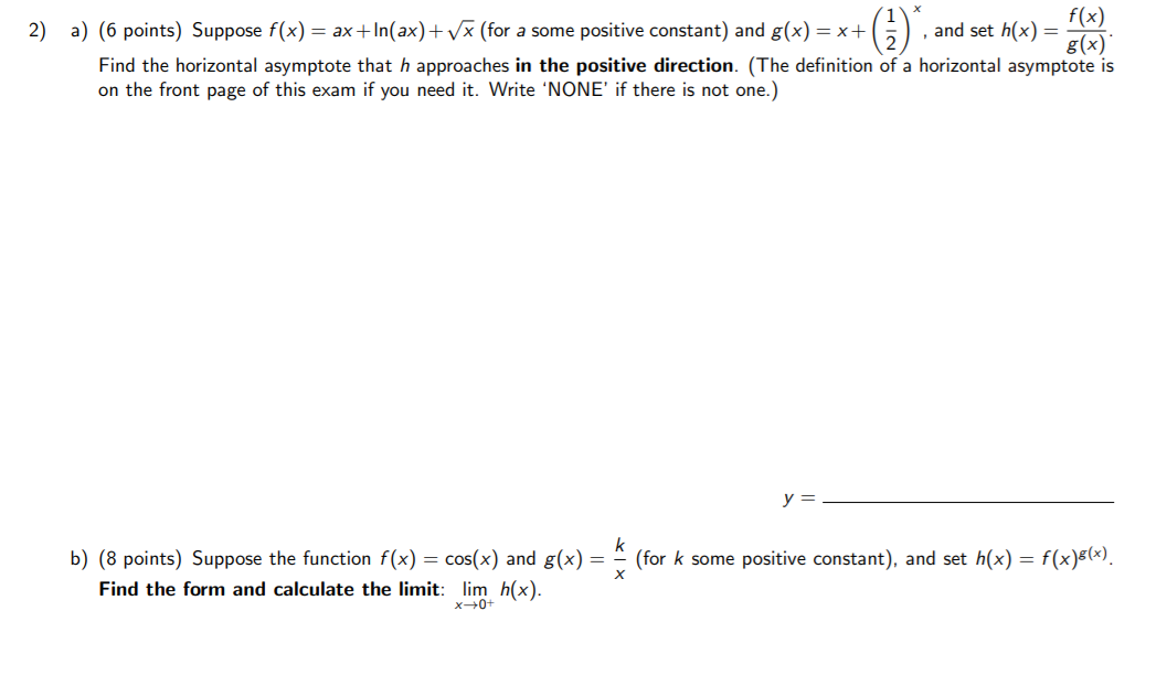 Solved FORM: VALUE : FORM: VALUE : (1) f(x) 2) a) (6 | Chegg.com