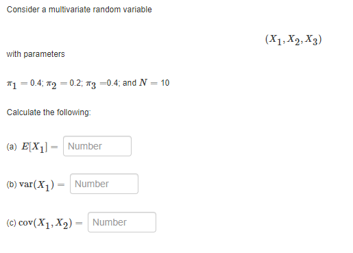 Solved Consider A Multivariate Random Variable [