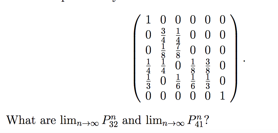 Solved Consider a Markov chain on states {0,1,2,3,4,5} with | Chegg.com