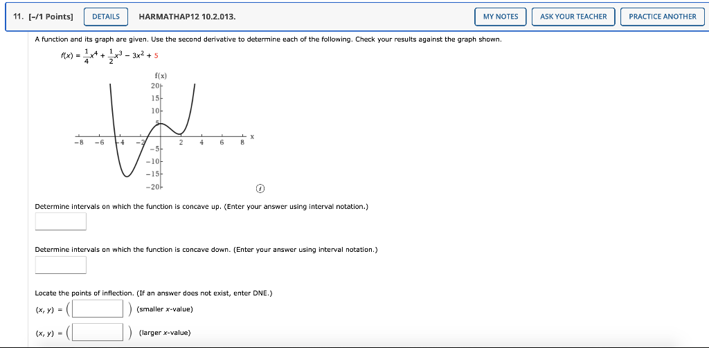 Solved 10. [-/1 Points] DETAILS HARMATHAP12 10.2.011. MY | Chegg.com