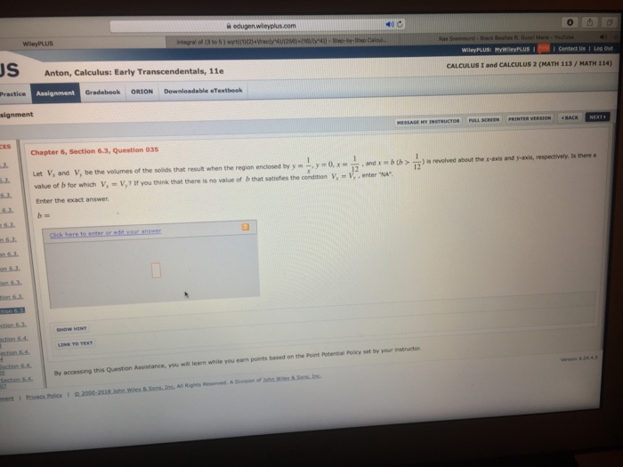 Solved Anton, Calculus: Early Transcendentals, 11e CALCULUS | Chegg.com