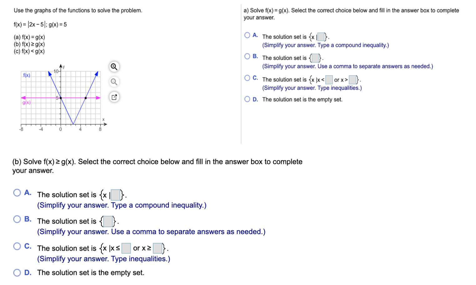 Solved Use the graphs of the functions to solve the problem. | Chegg.com