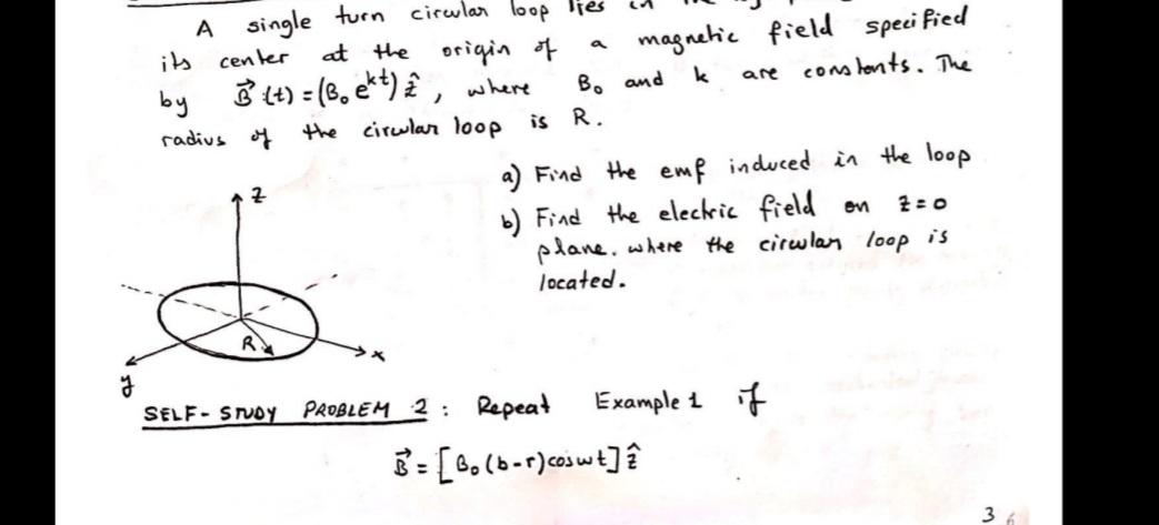 Solved a k A single turn circular loop lies its center at | Chegg.com
