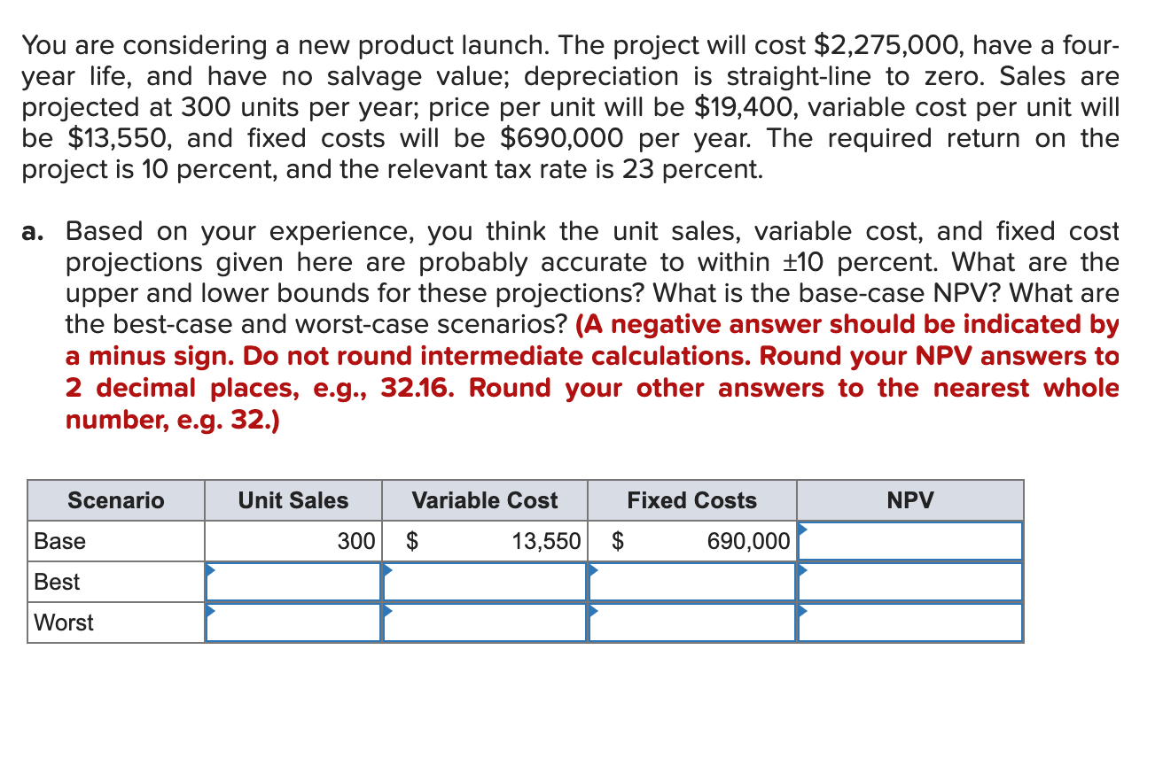 Solved You are considering a new product launch. The project | Chegg.com