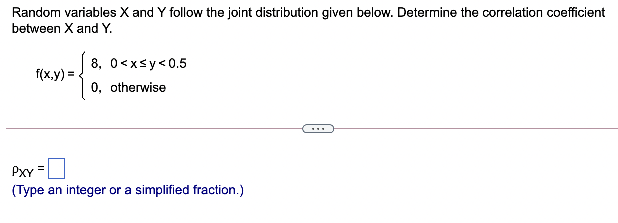 Solved Random variables X and Y follow the joint | Chegg.com