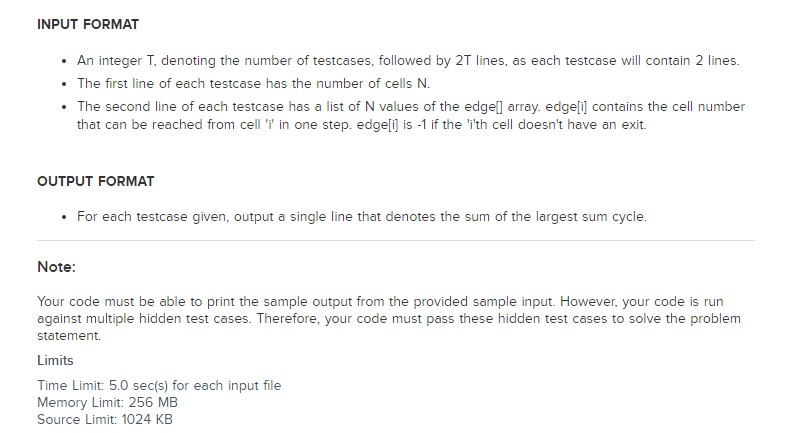 Solved Converging Maze: Largest Sum Cycle You are given a | Chegg.com
