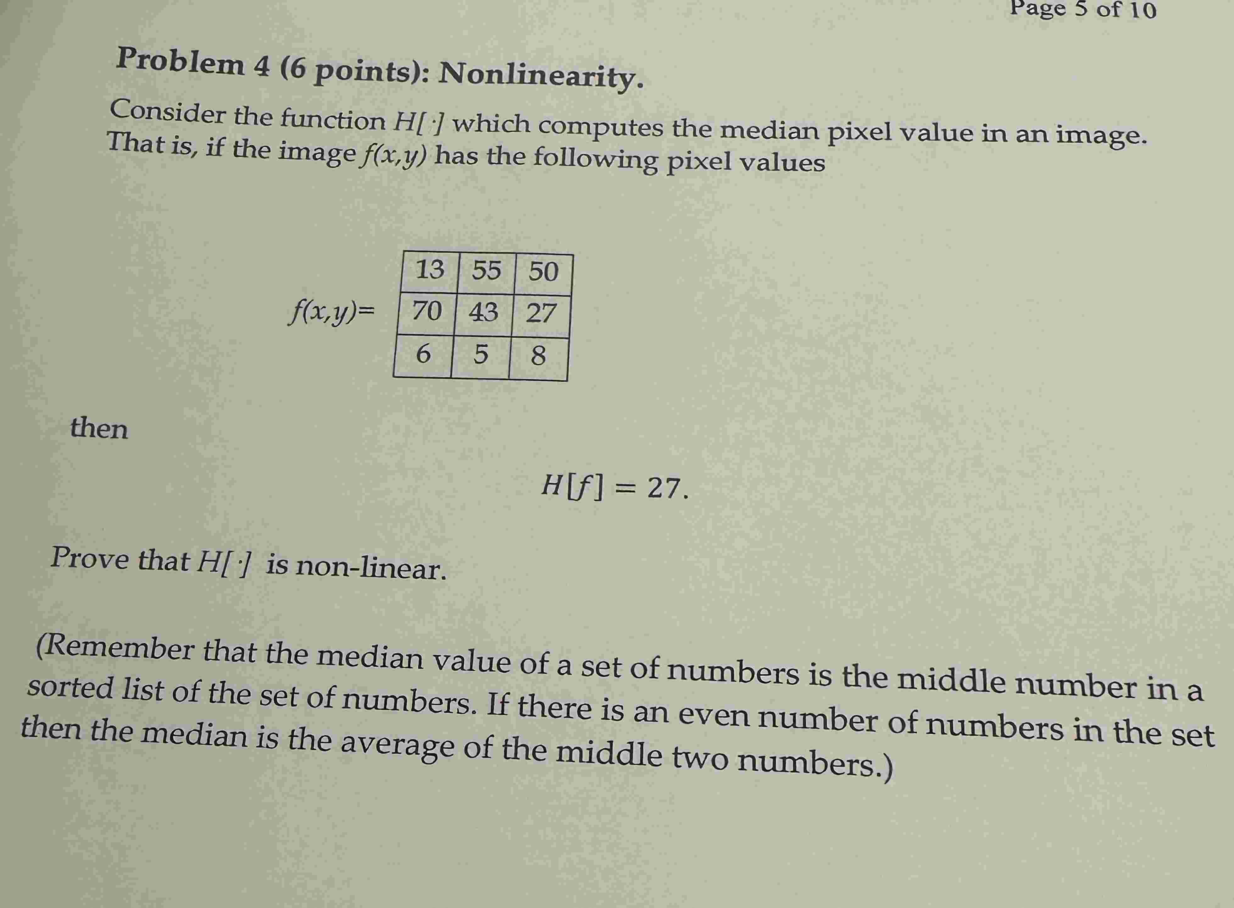 Solved Problem 4 (6 points): Nonlinearity.Consider the | Chegg.com Solved Problem 4 (6 points): Nonlinearity.Consider the | Chegg.com