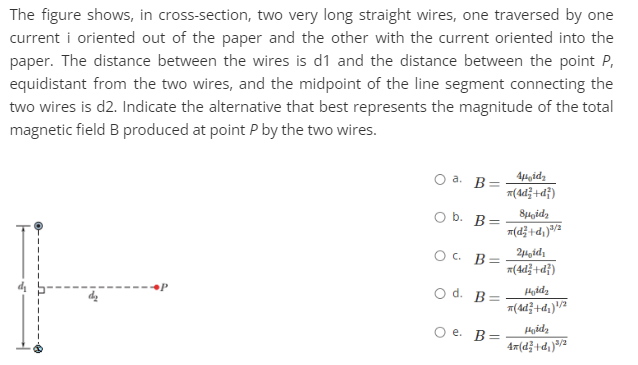 Solved The Figure Shows In Cross Section Two Very Long