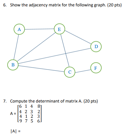 Solved 4. Compute the transpose of matrix A (5 pts) | Chegg.com