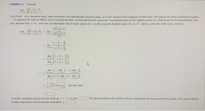 Solved EXAMPLE 5 Evaluate 4x+3x+1 SOLUTION As x becomes | Chegg.com