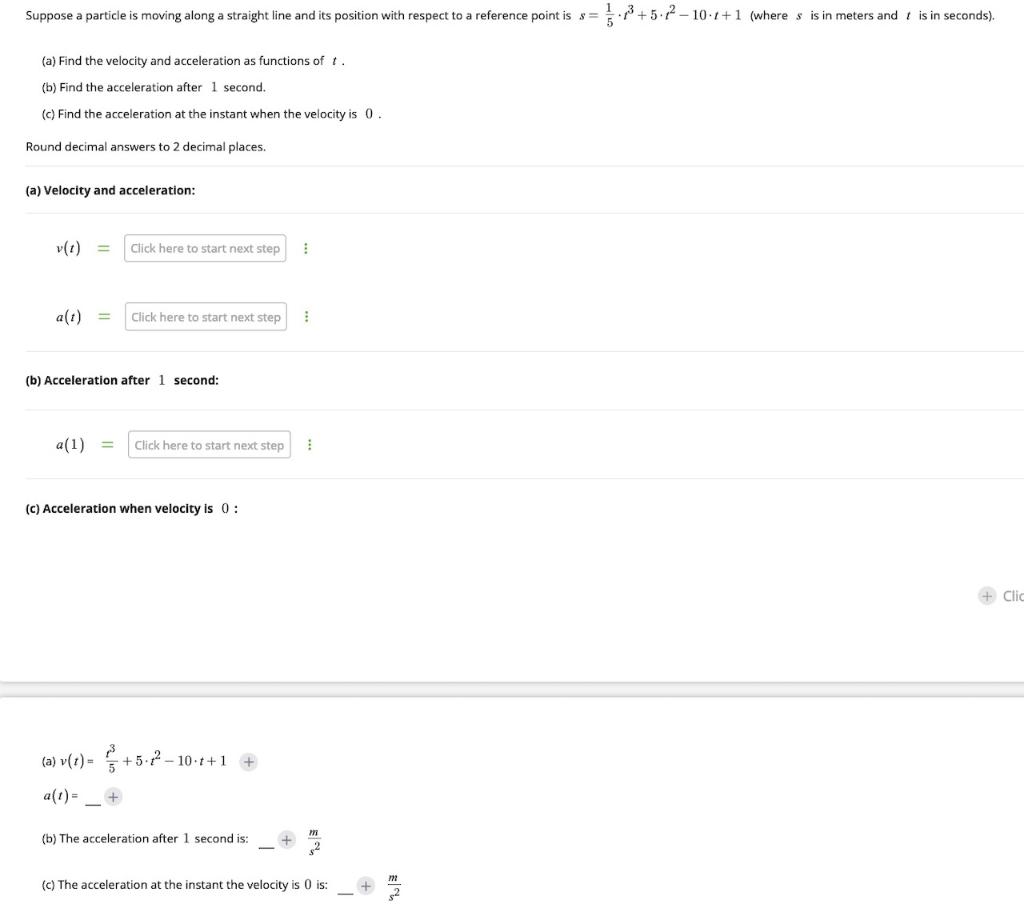 Solved Suppose a particle is moving along a straight line | Chegg.com