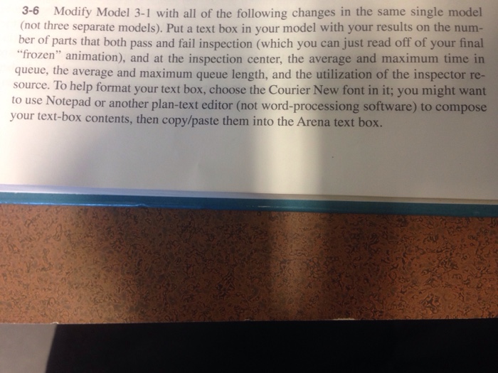 3-6 Modify Model 3-1 with all of the following | Chegg.com