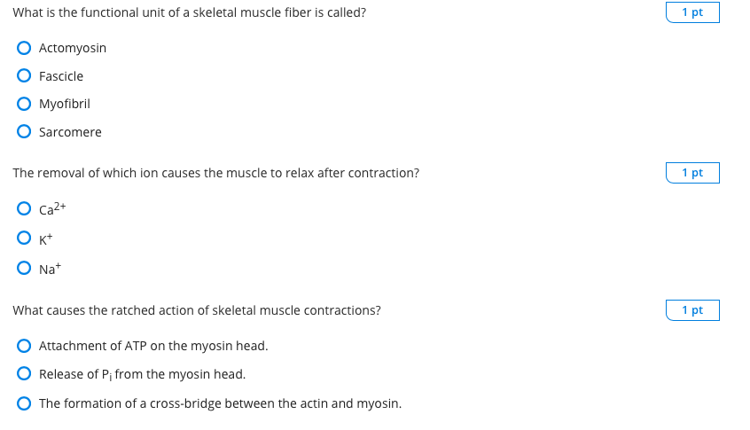 Solved What is the functional unit of a skeletal muscle | Chegg.com