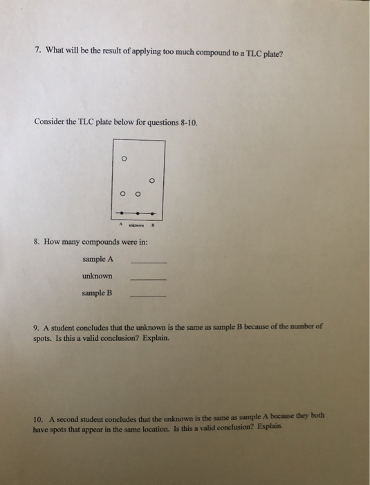 Solved Thin Layer Chromatography Pre-Lab Questions 1. What | Chegg.com