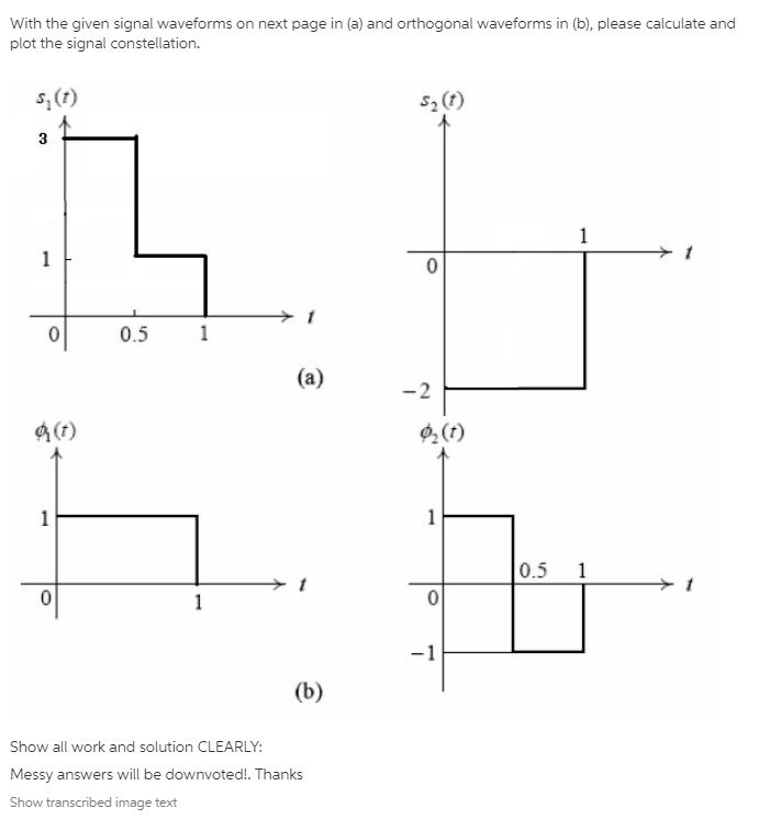 With the given signal waveforms on next page in (a) | Chegg.com