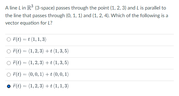 Solved A line L in R3 (3-space) passes through the point | Chegg.com