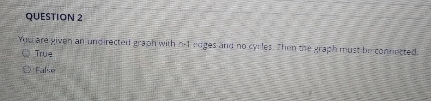 Solved QUESTION 2 You are given an undirected graph with n-1 | Chegg.com