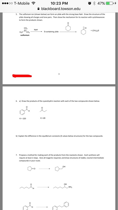 Solved The sulfonium ion (shown below) can form an with the | Chegg.com