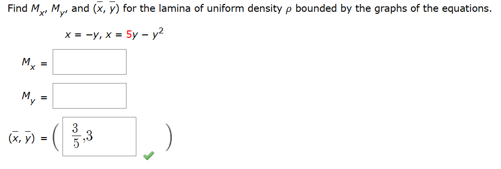Solved Find Mx, My, and (x, y) for the lamina of uniform | Chegg.com