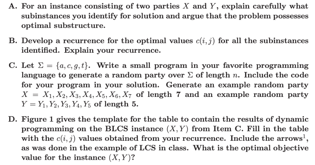 [60] 1. Here, we generalize the Longest Common | Chegg.com