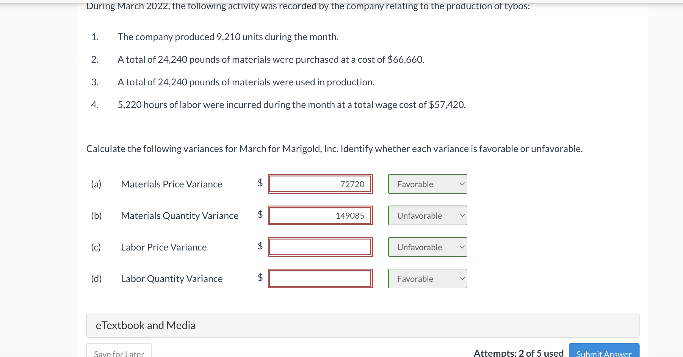 Solved During March 2022, the following activity was | Chegg.com