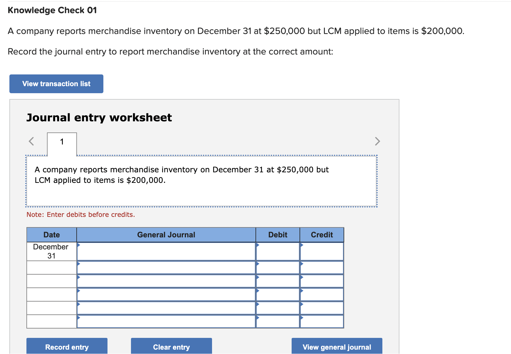 Solved A company reports merchandise inventory on December | Chegg.com