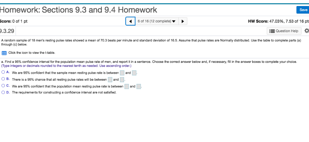 Solved Homework: Sections 9.3 and 9.4 Homework Save Score: 0 | Chegg.com
