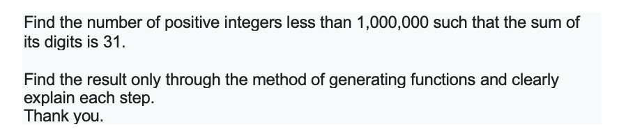 Solved Find the number of positive integers less than | Chegg.com